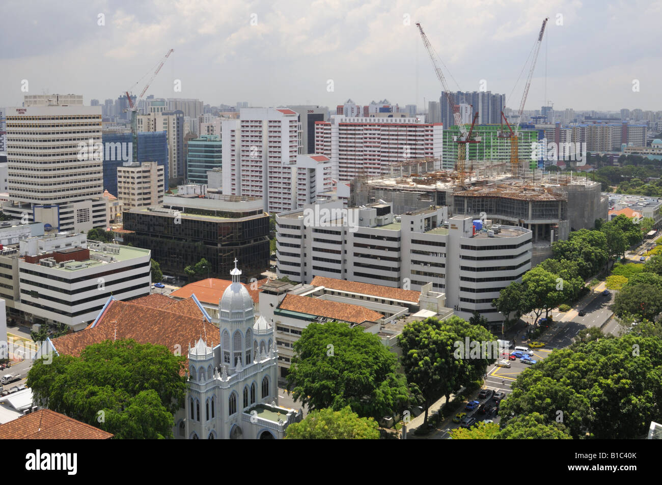 Singapore building boom Stock Photo - Alamy