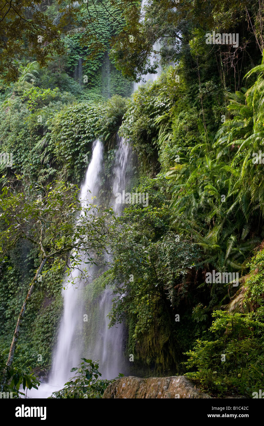 Indonesia Lombok Island Air Terjun Sindang Gila Main water fall Stock ...
