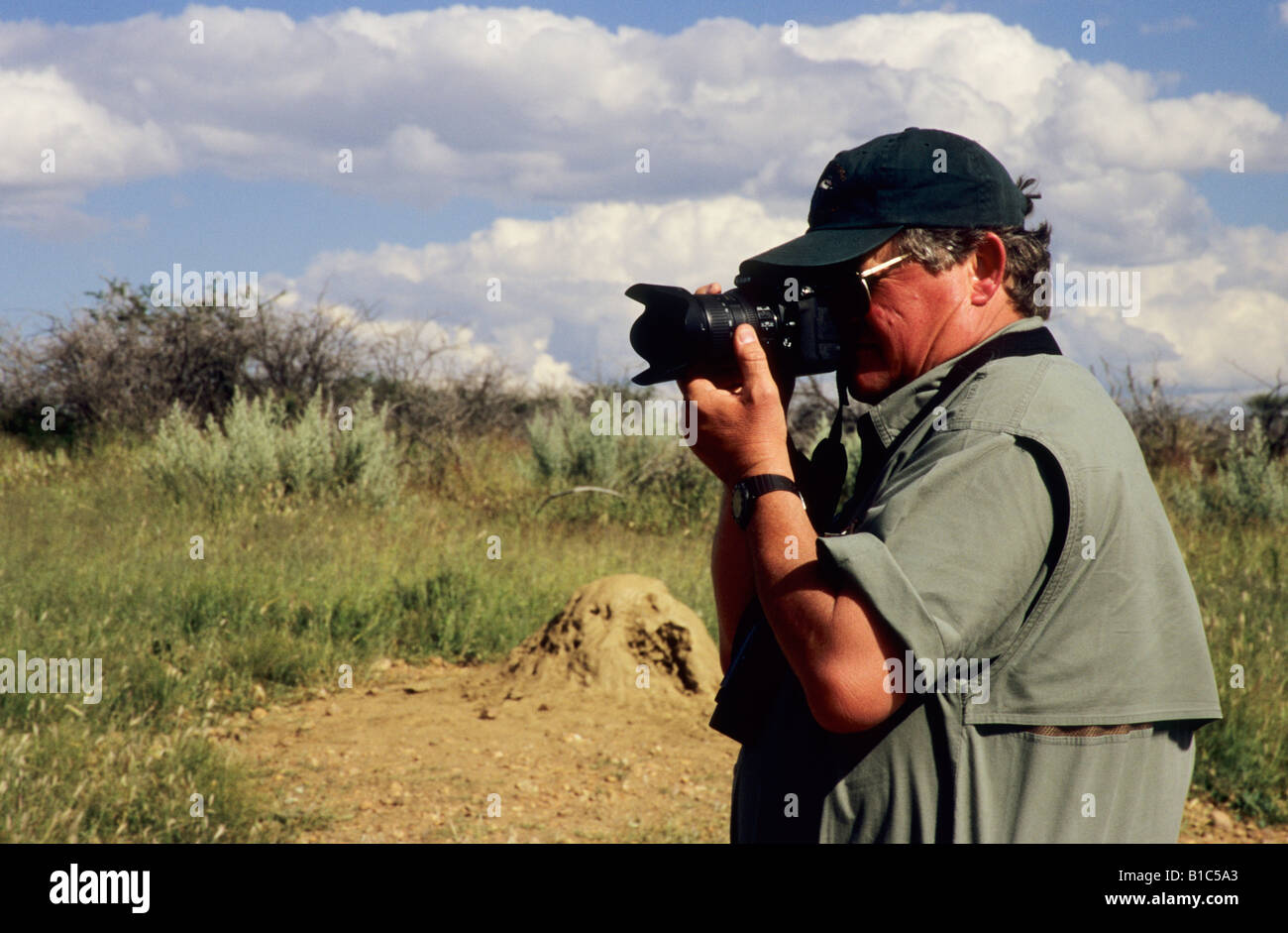 Okahanja, Namibia, people, single adult male, camera man taking ...