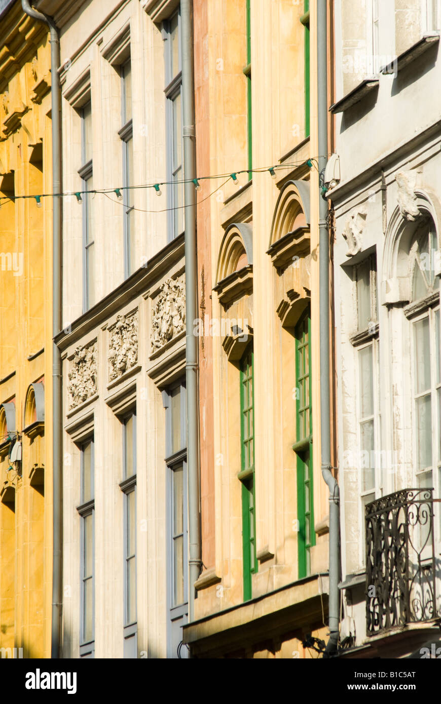 Coloured buildings in the town of Lille, France Stock Photo - Alamy