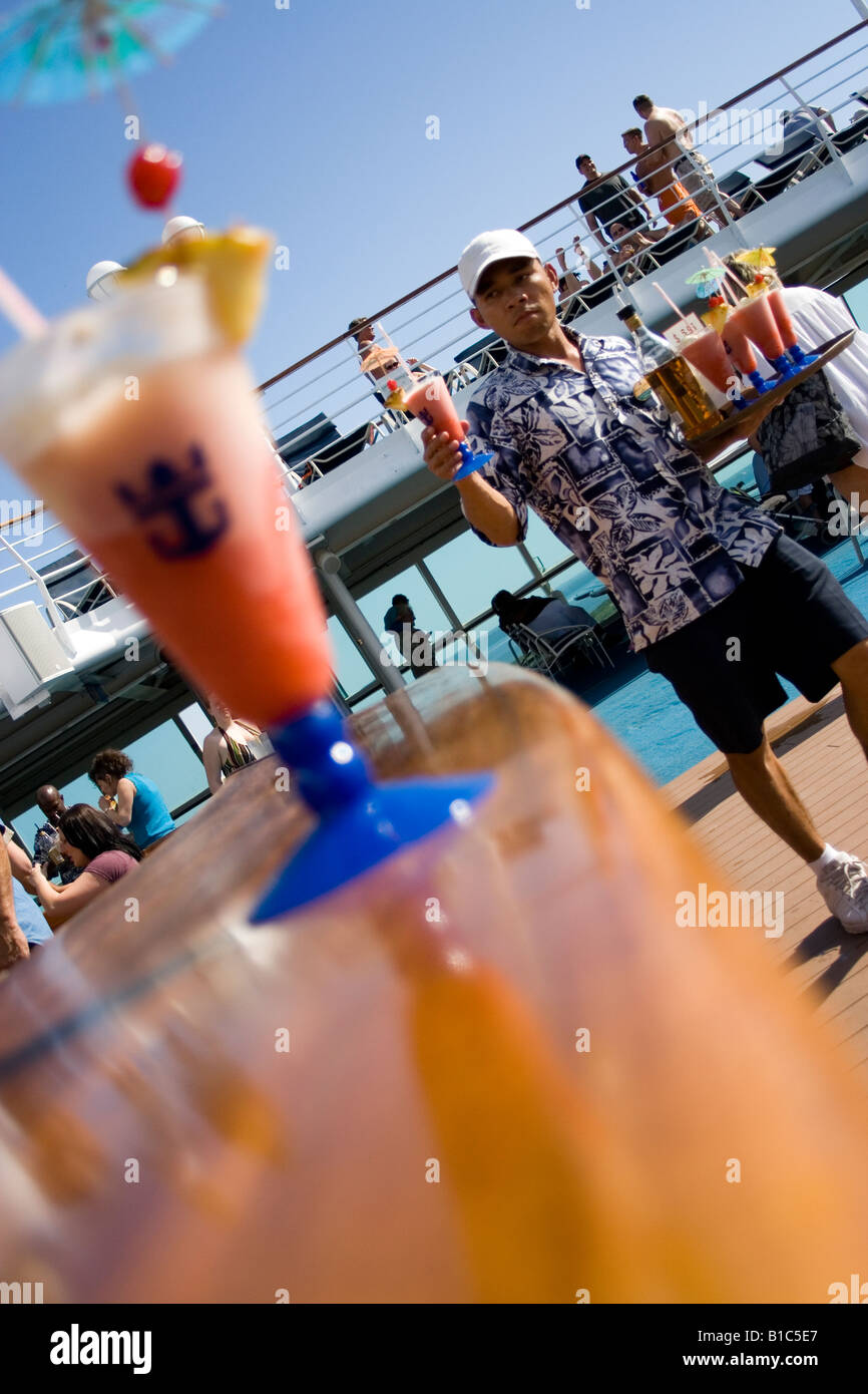 waiter Royal Caribbean cruise Soverign of the Sea Stock Photo - Alamy