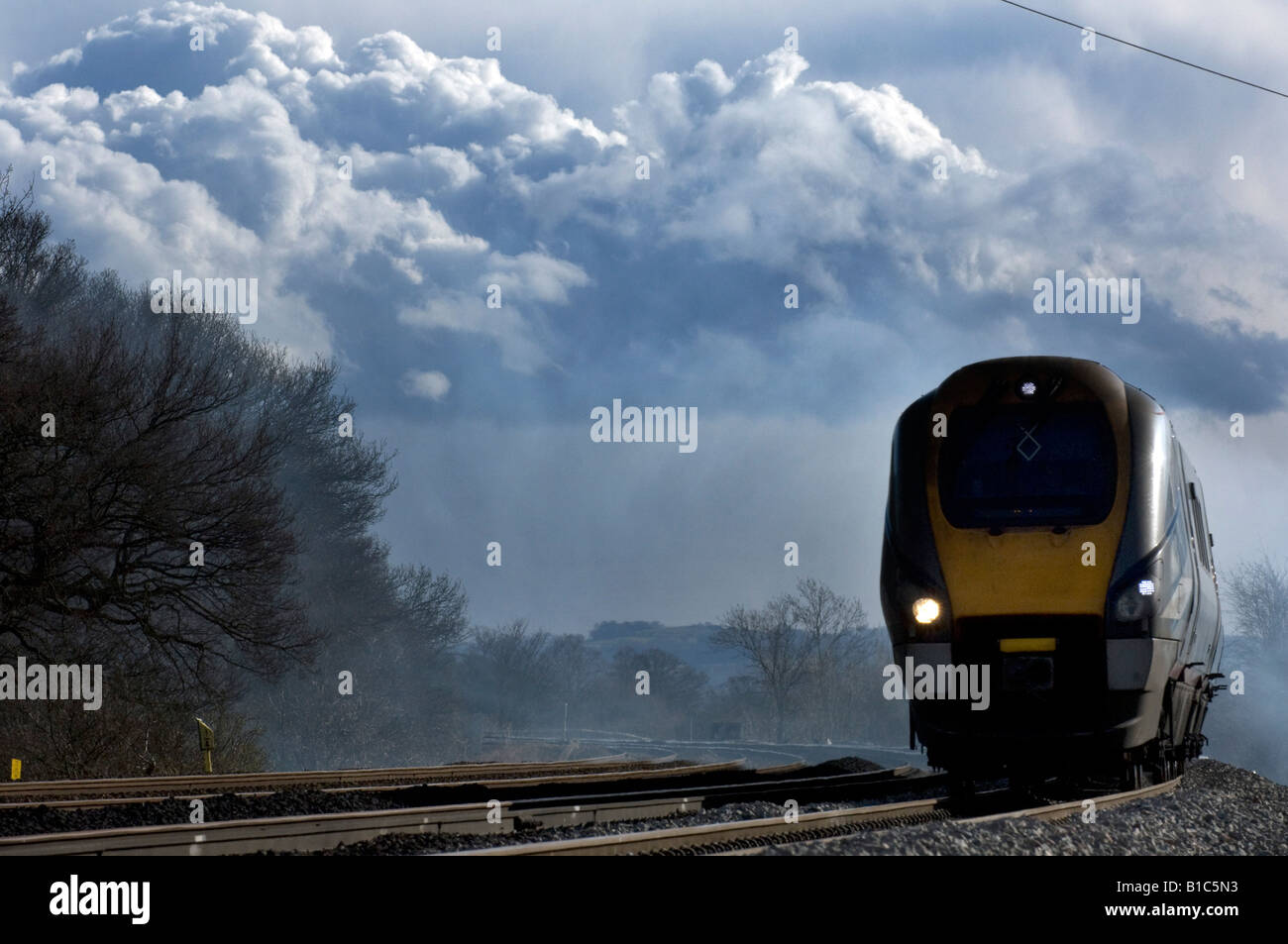 An East Midlands Trains Midland Mainline Class 222 Meridian train at ...