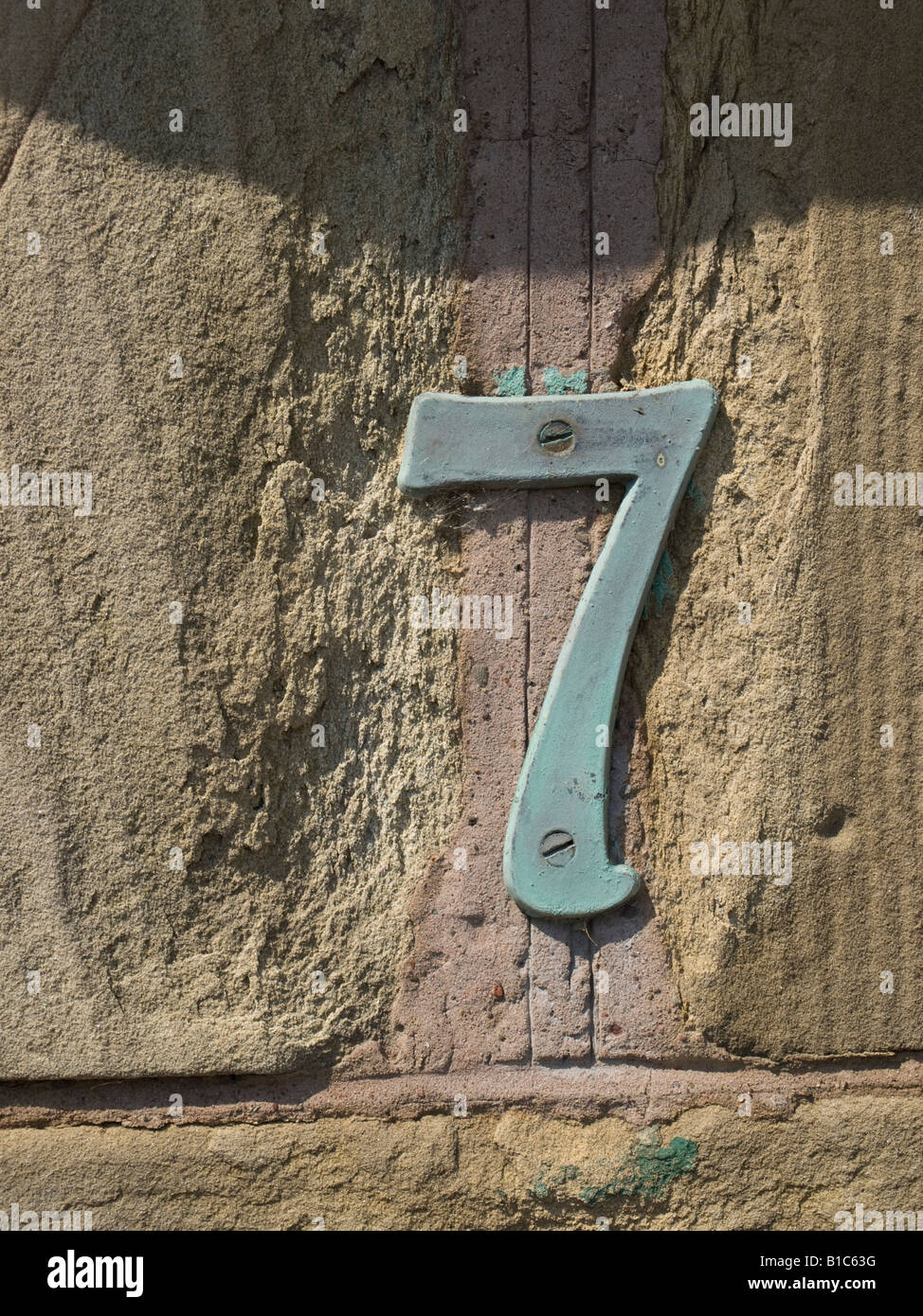 Old house number 7 Stock Photo - Alamy