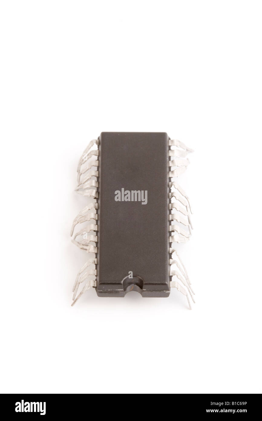 technology isolated computer electronic chip on white background with ...