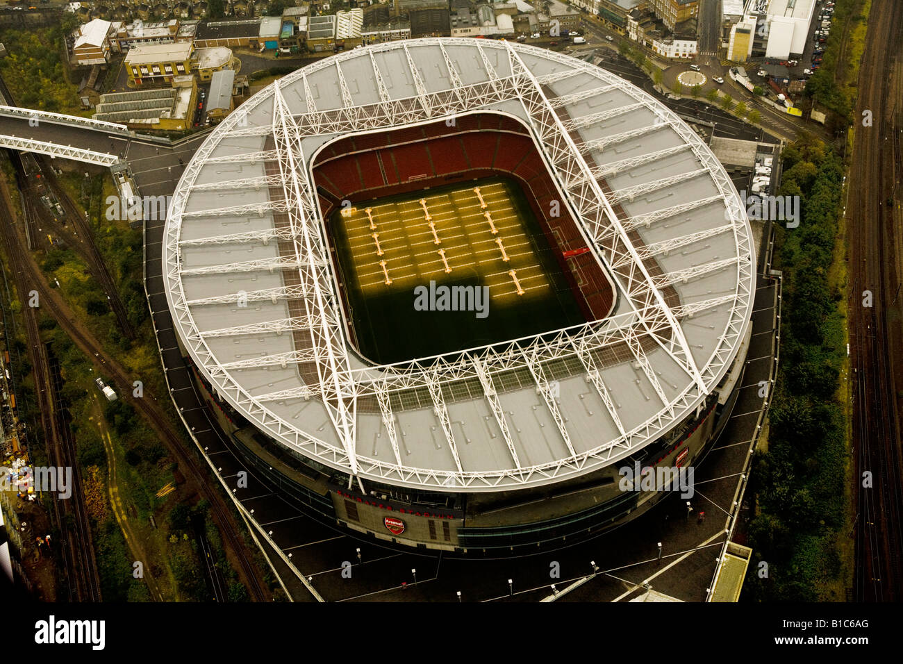 Aerial view of the Arsenal Emirates Stadium, London, UK Stock Photo - Alamy