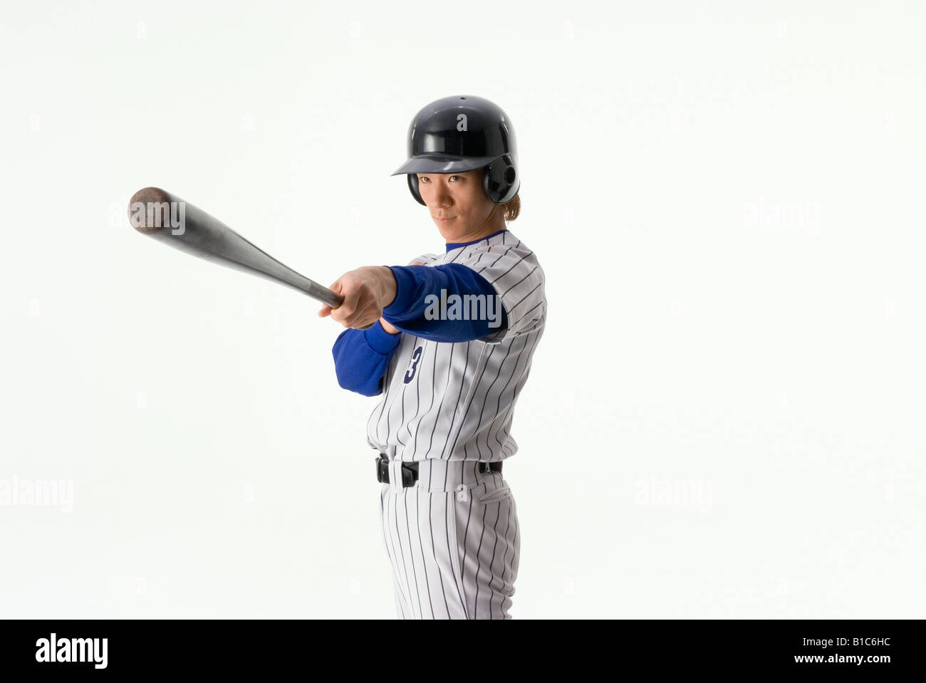 Baseball player preparing to hit ball Stock Photo - Alamy