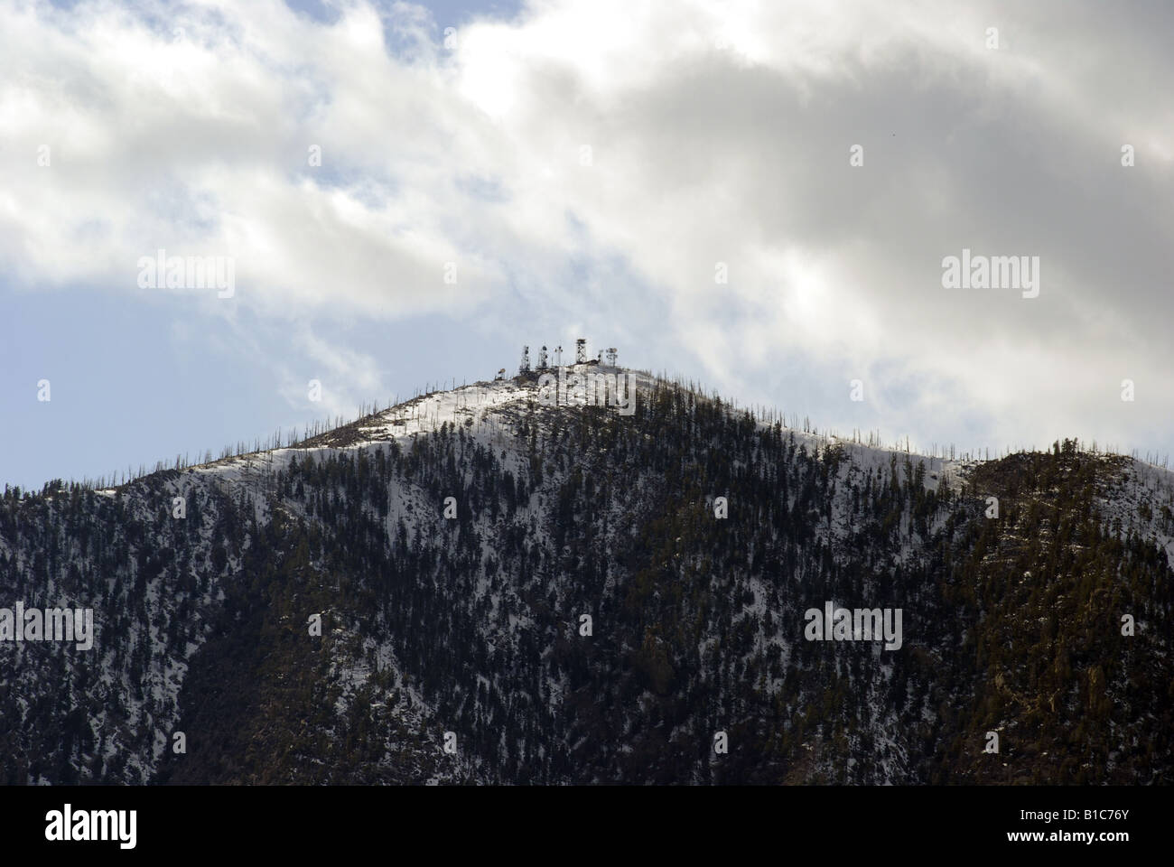 Spring snow on the mountains near Flagstaff Arizona Stock Photo - Alamy