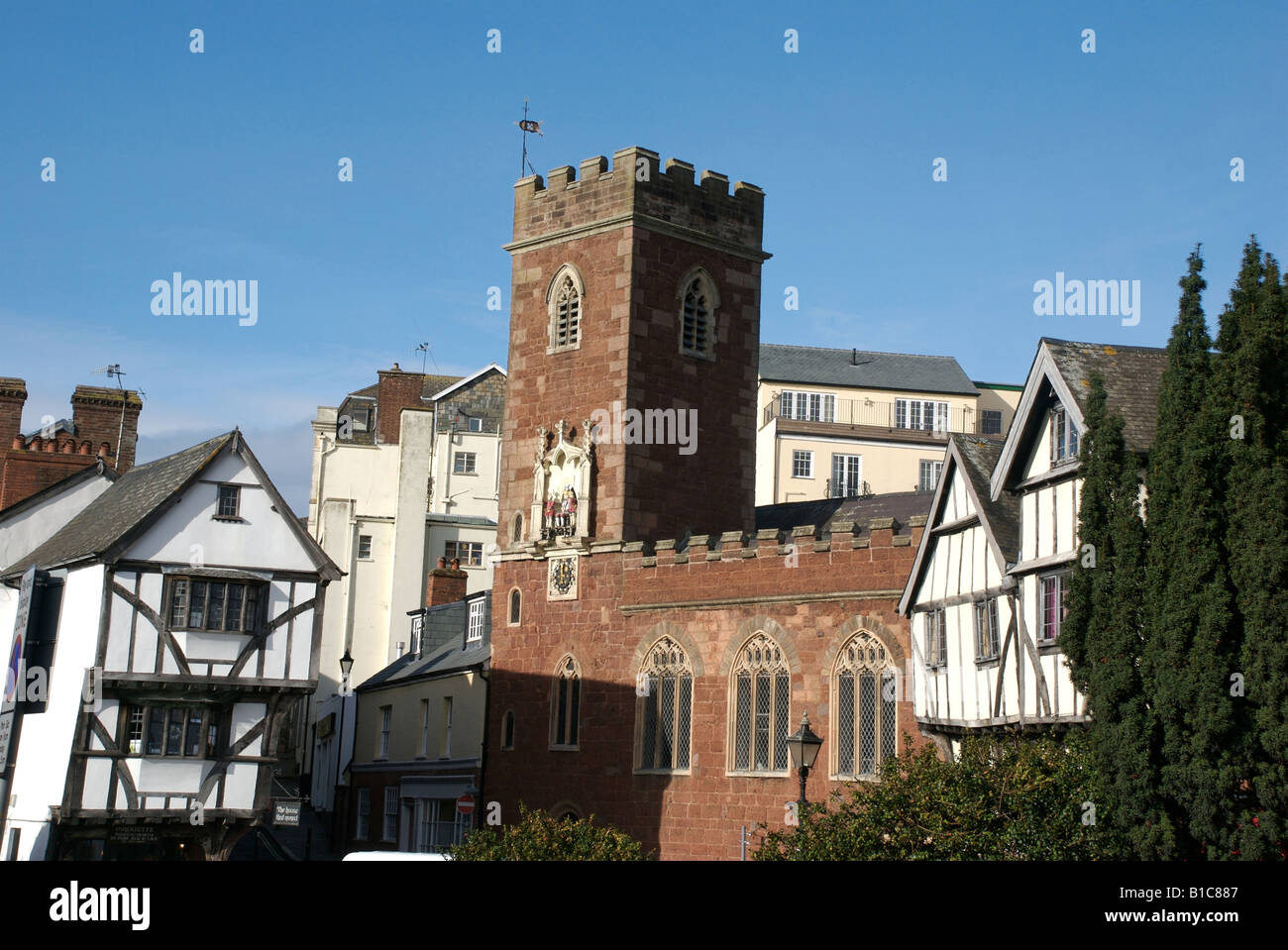 The House That Moved and St Mary Steps church, Stepcote Hill, Exeter ...