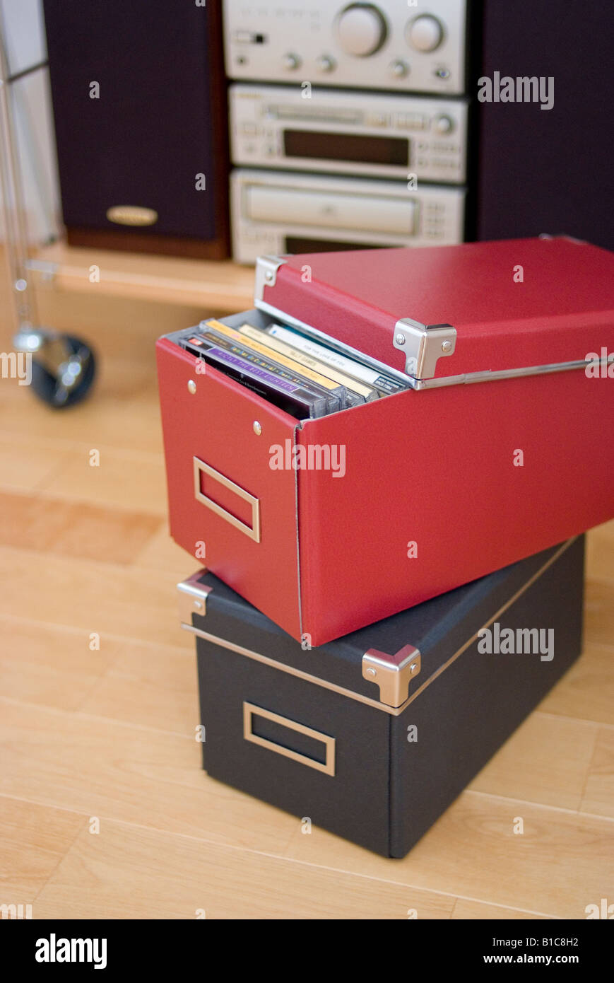 CDs in box Stock Photo - Alamy
