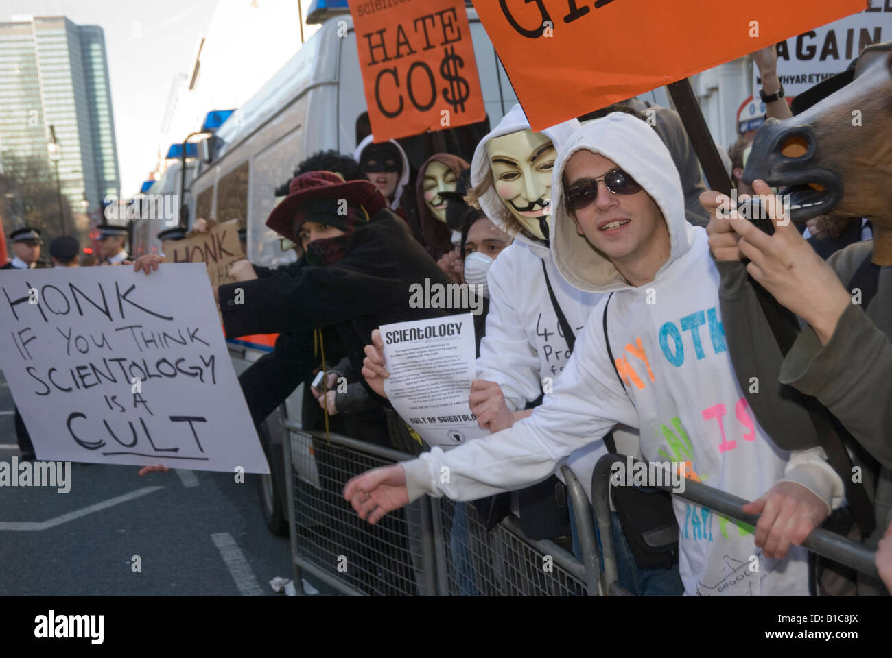 Anonymous scientology protesters hi-res stock photography and images ...