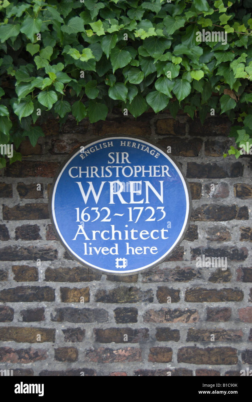 english heritage blue plaque marking a former residence near hampton ...