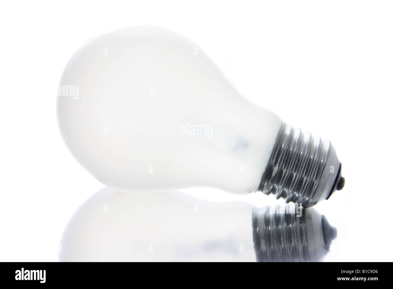 Light Bulb with Reflection Stock Photo - Alamy