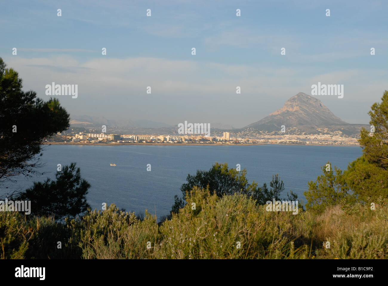 view at dawn from Cap Prim, Cabo San Martin to Javea & Montgo Mountain ...