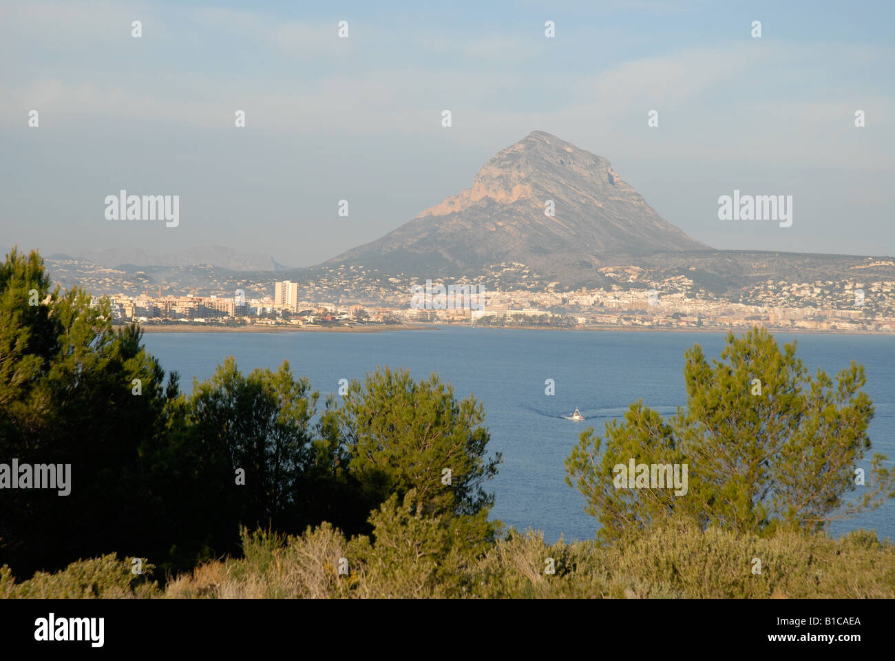 view at dawn from Cap Prim, Cabo San Martin to Javea & Montgo Mountain ...
