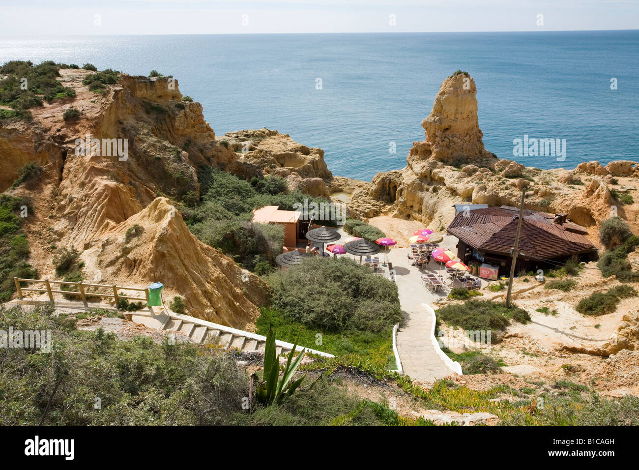 way down to Algar Seco Algarve Portugal Stock Photo - Alamy