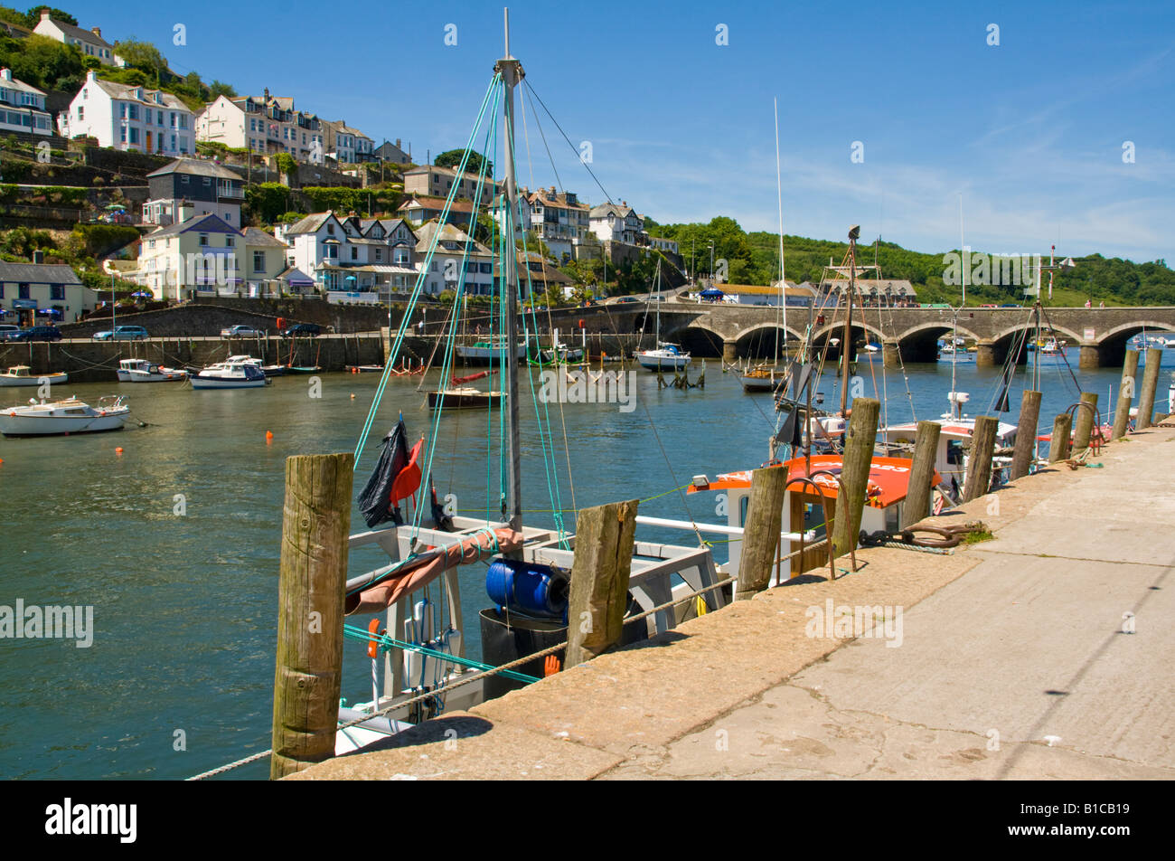 Looe Harbour Cornwall England UK Stock Photo - Alamy