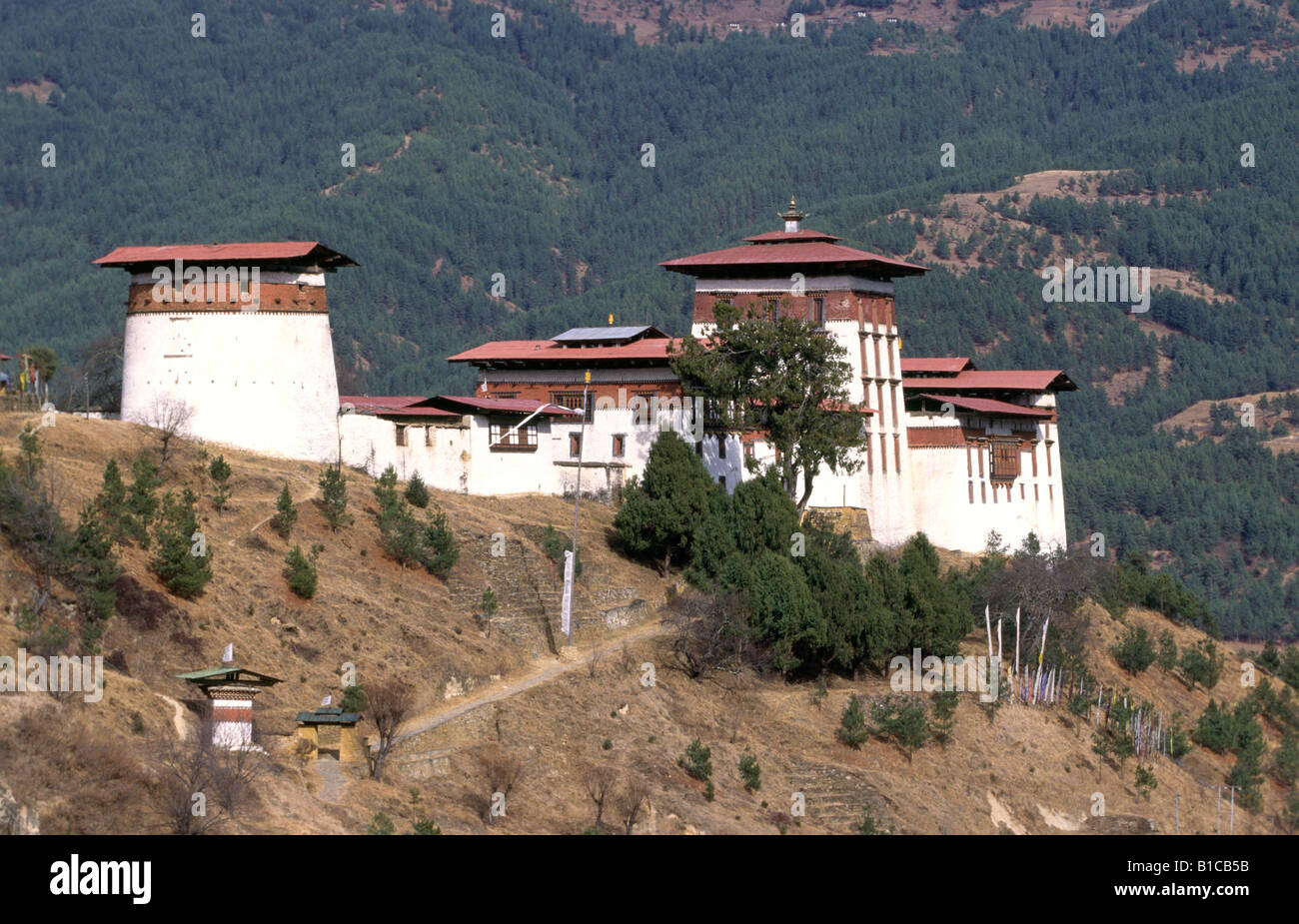 Bhutan Bumthang Valley Jakar Dzong Stock Photo - Alamy