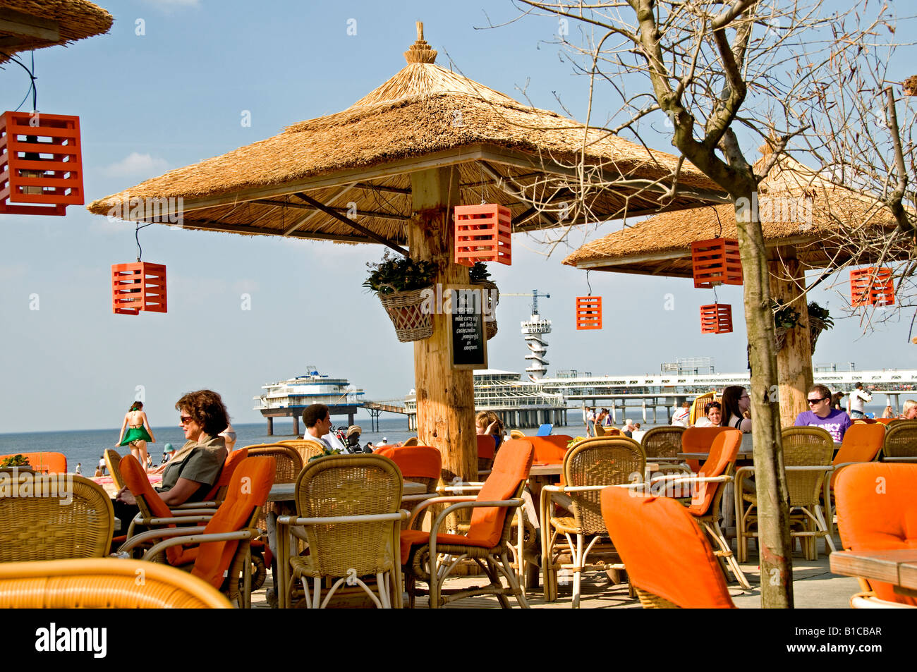 Scheveningen the Pier Netherlands the Hague South Holland Stock Photo ...