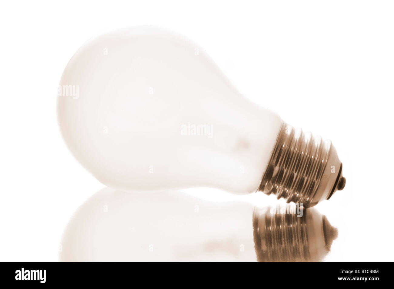 Light Bulb with Reflection Stock Photo - Alamy