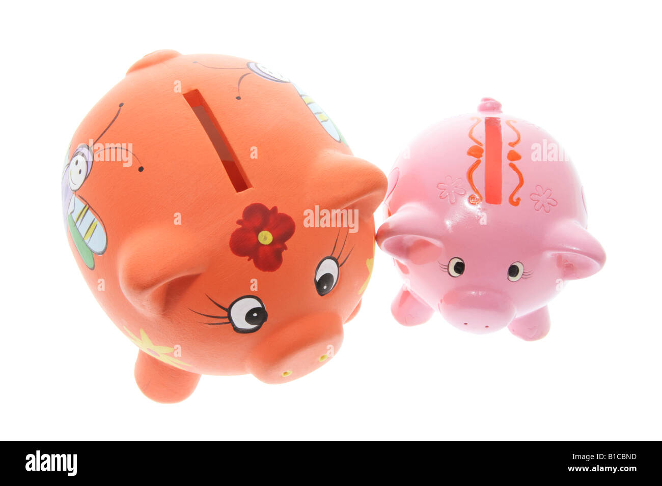 Big and Small Piggy Banks Stock Photo - Alamy