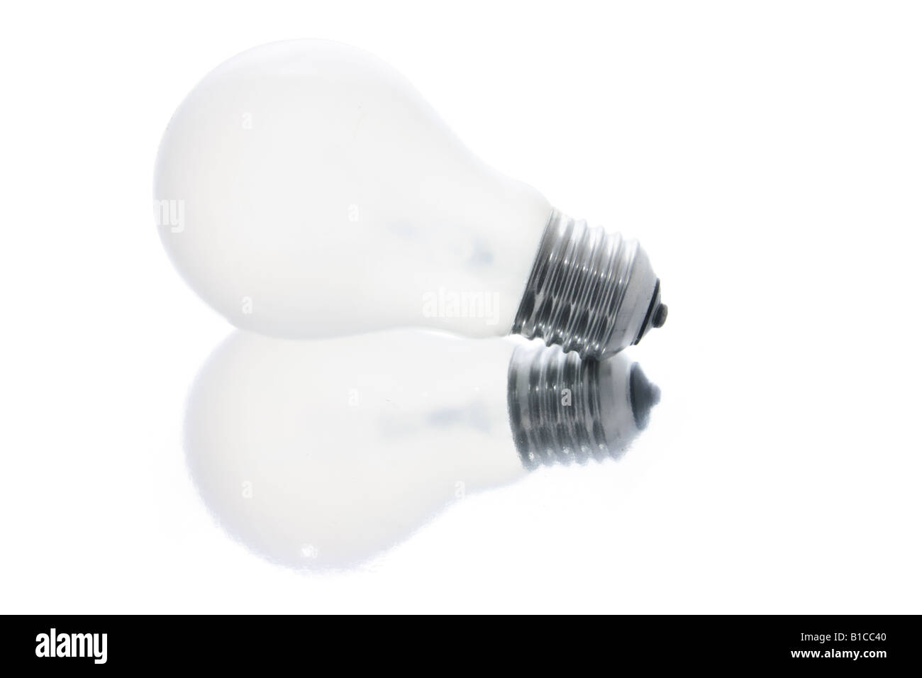 Ligth Bulb with Reflection Stock Photo - Alamy