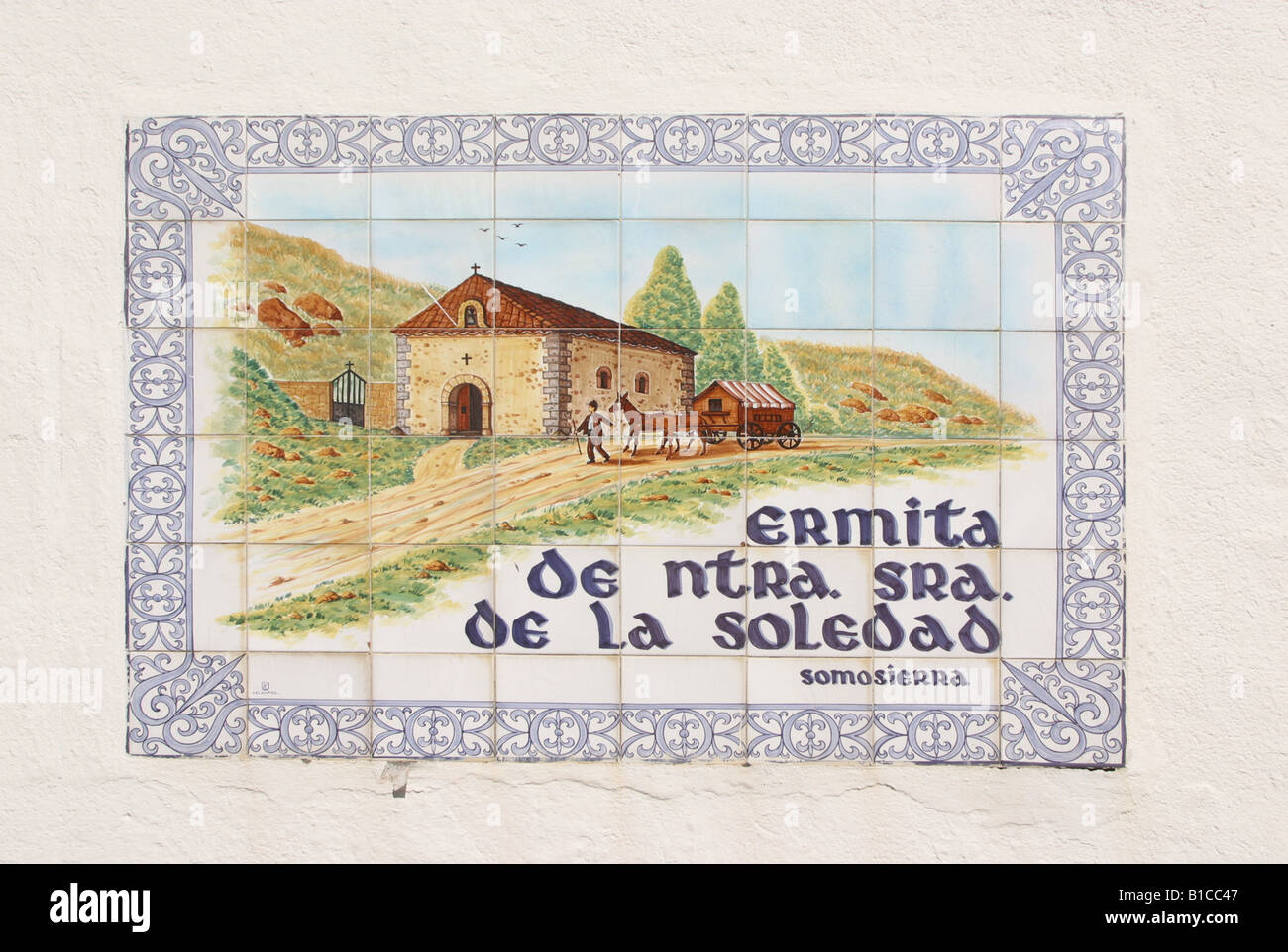 Somosierra ermitage, Mosaic Ermita de nostra seniora de la soledad ...