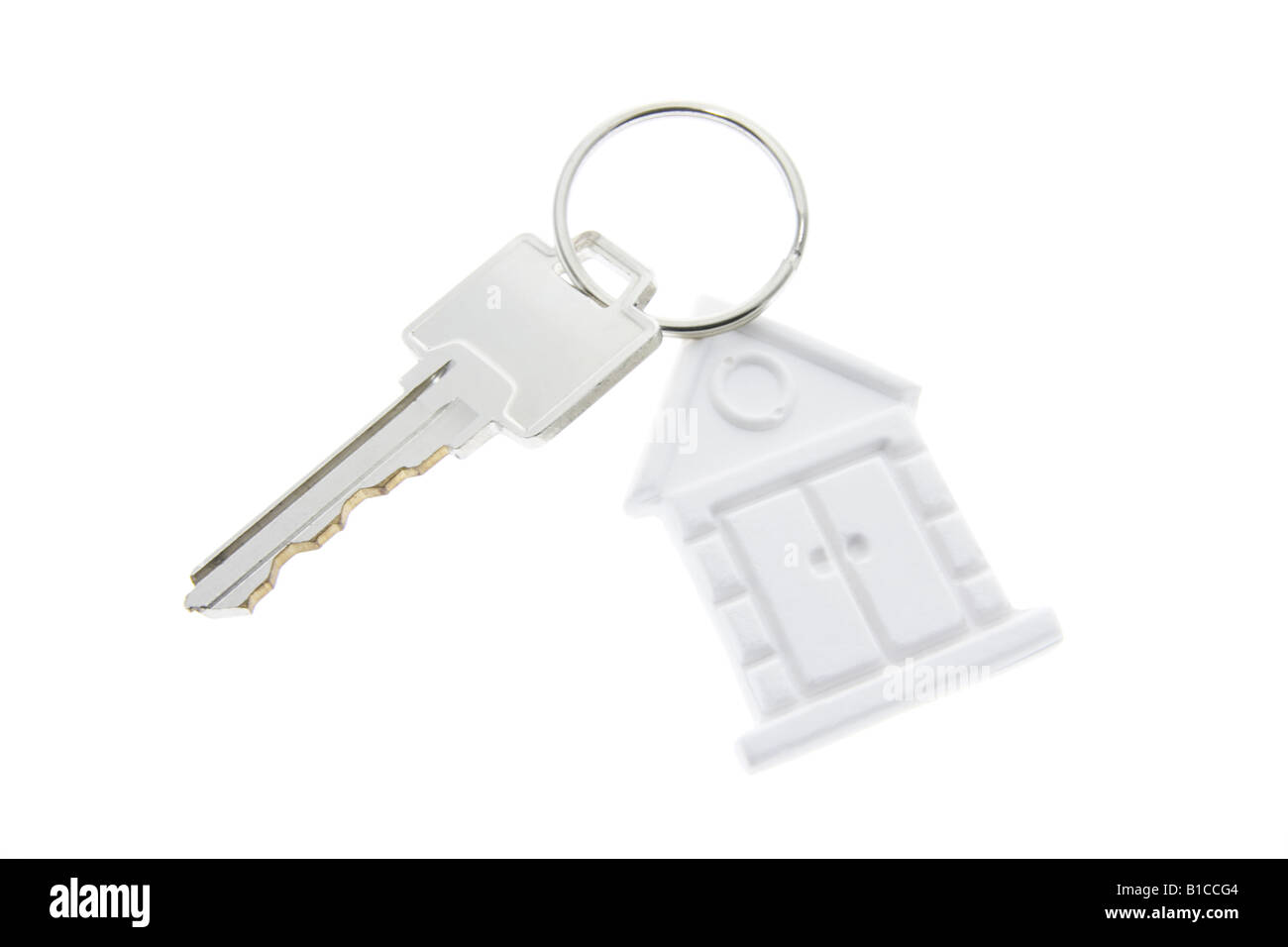 House Key Ring with Key Stock Photo - Alamy