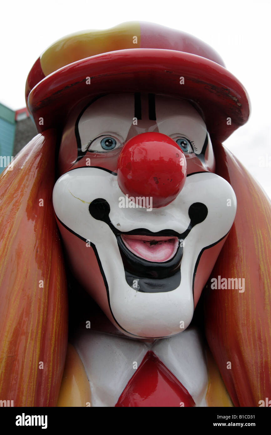 CLOSE UP PORTRAIT OF COLOURFUL CLOWNS FACE VERTICAL BDB10106 Stock ...