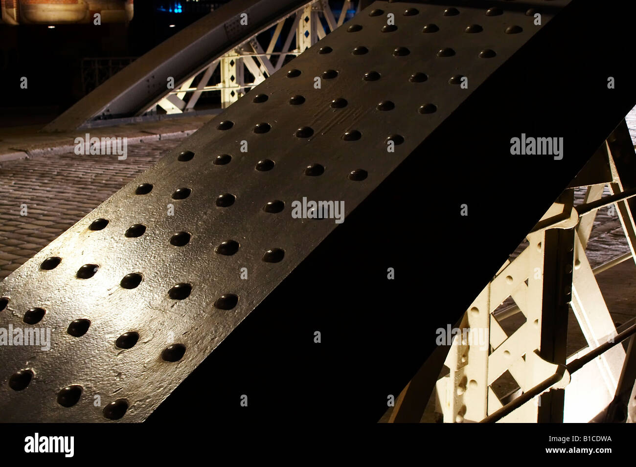detail of a steel bridge (rivets Stock Photo - Alamy