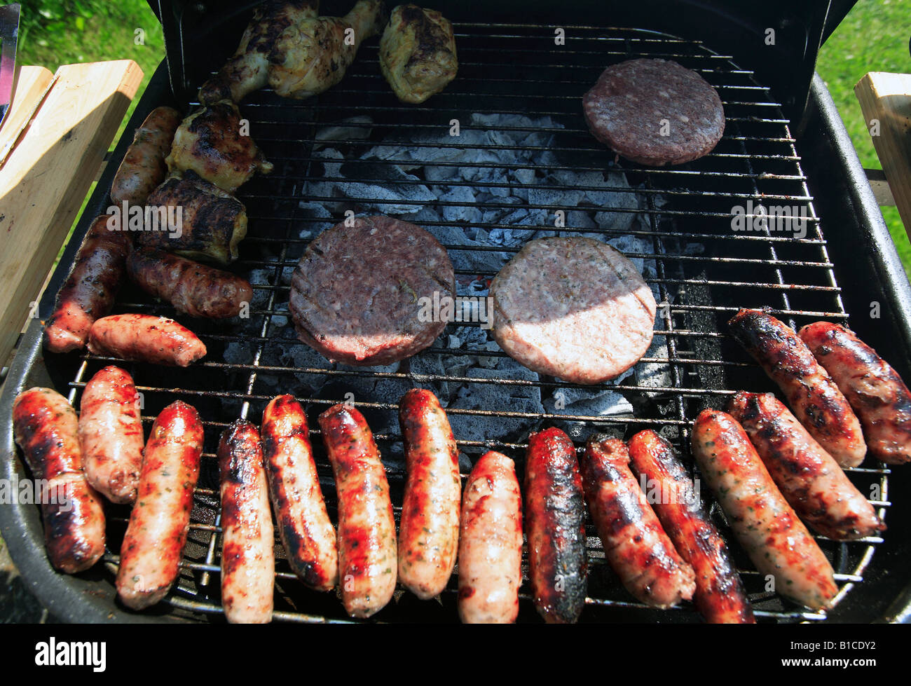 united kingdom food cooking on a barbeque Stock Photo - Alamy