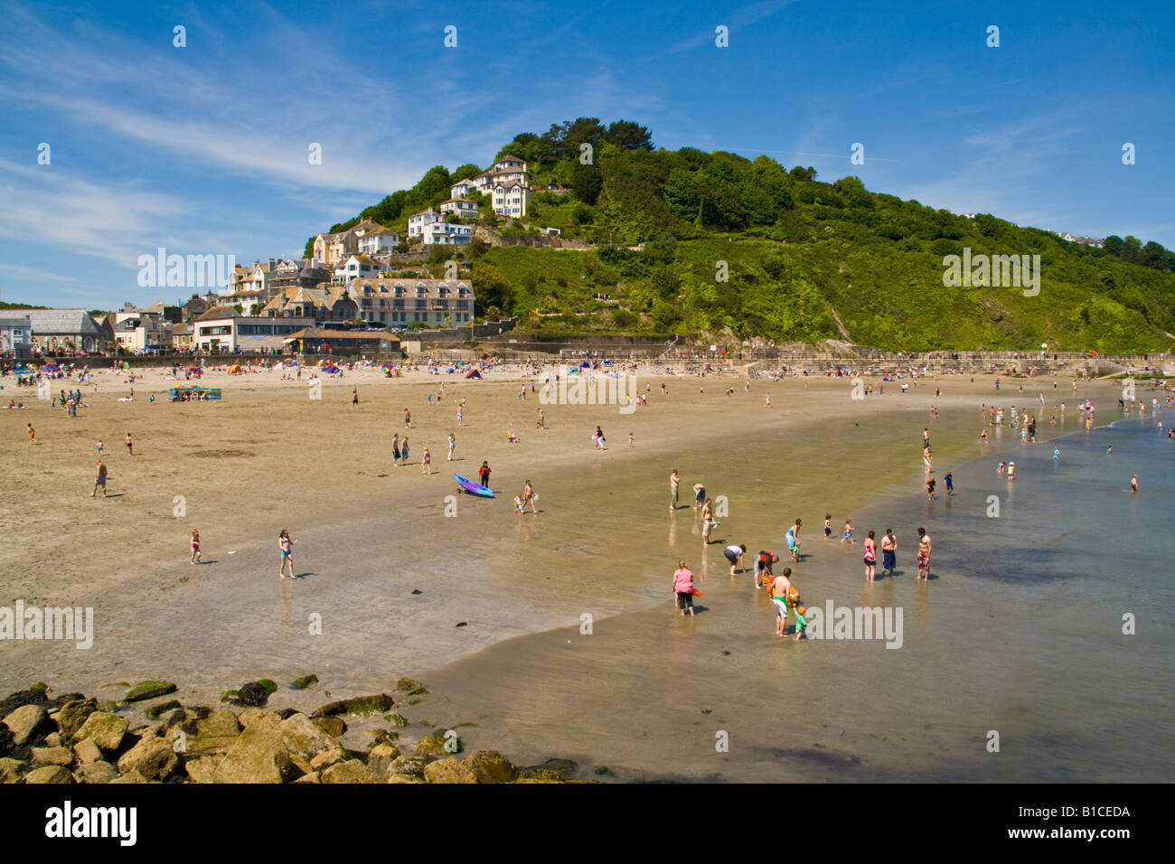 The beach at Looe Cornwall UK Stock Photo - Alamy