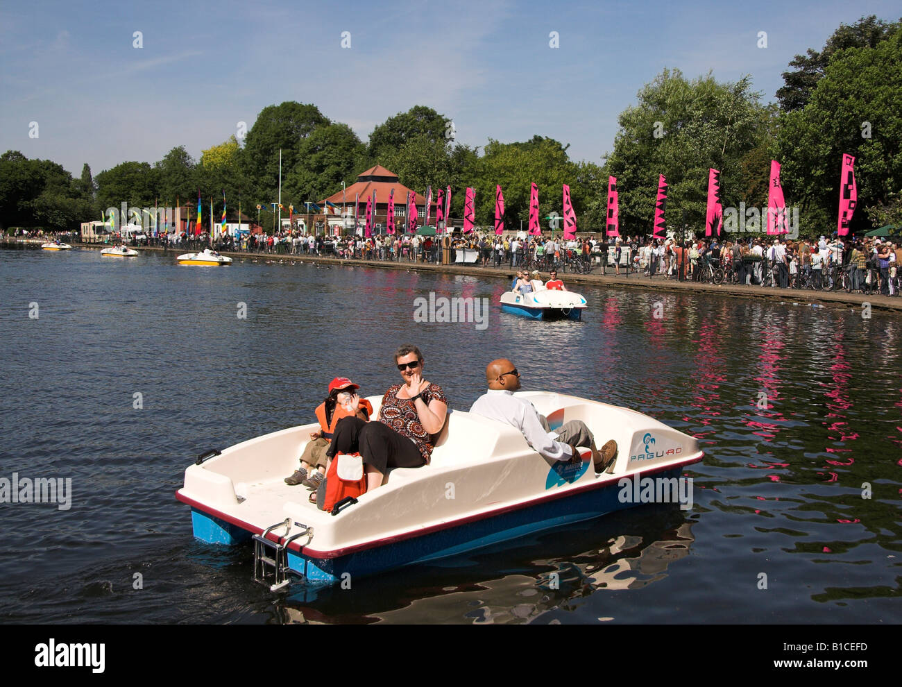 Family in a pedalo, boating lake, FEAST! Festival Picnic by the Lake ...
