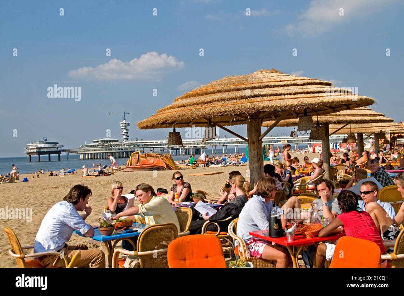 Scheveningen netherlands dutch bar restaurant hi-res stock photography ...