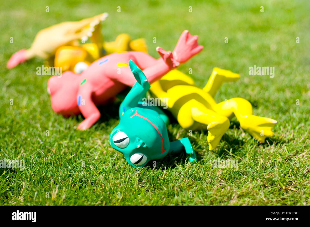 Happy frog games pieces in a pile waiting for children's game to begin ...