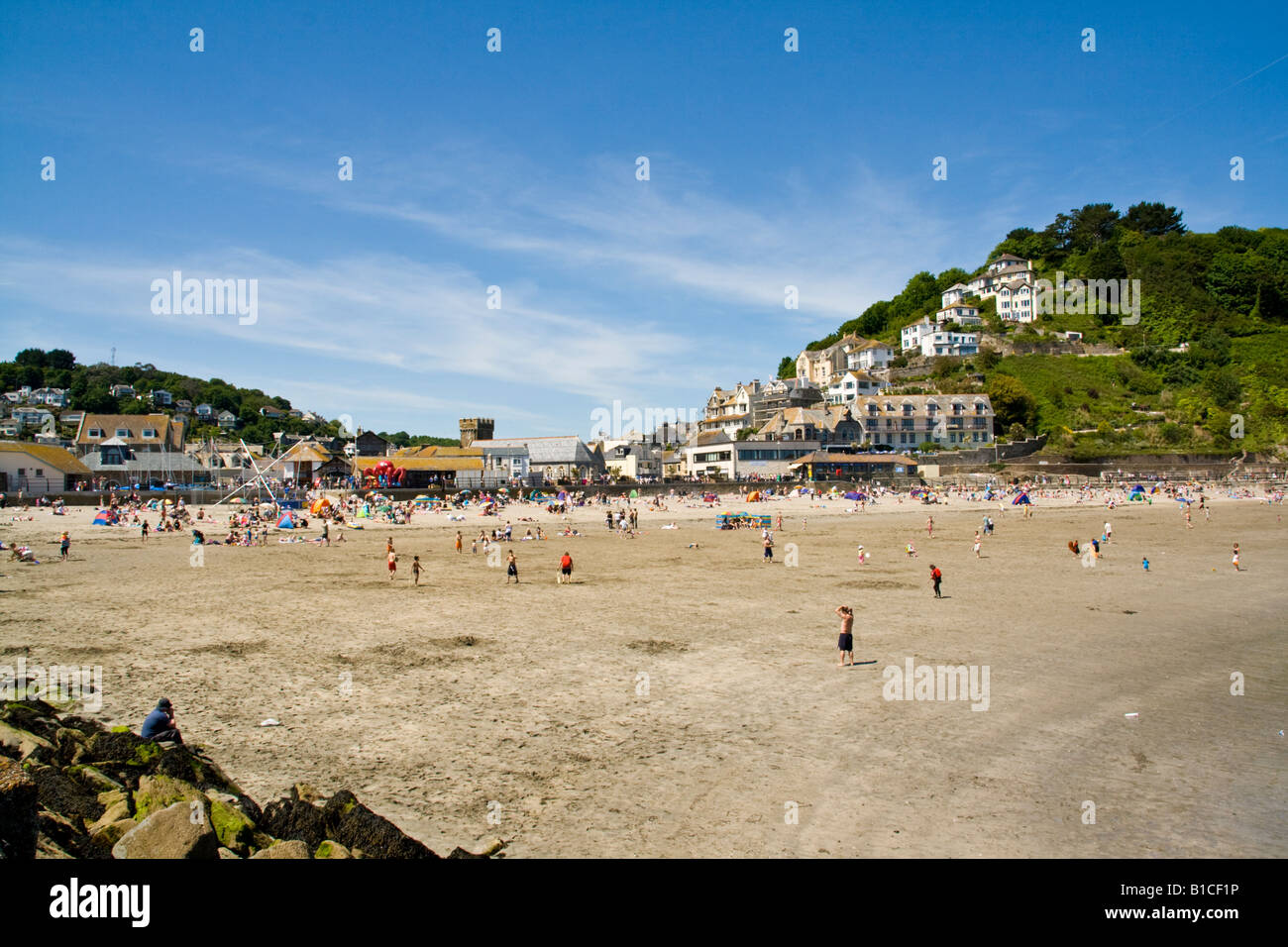 The beach at Looe Cornwall UK Stock Photo - Alamy