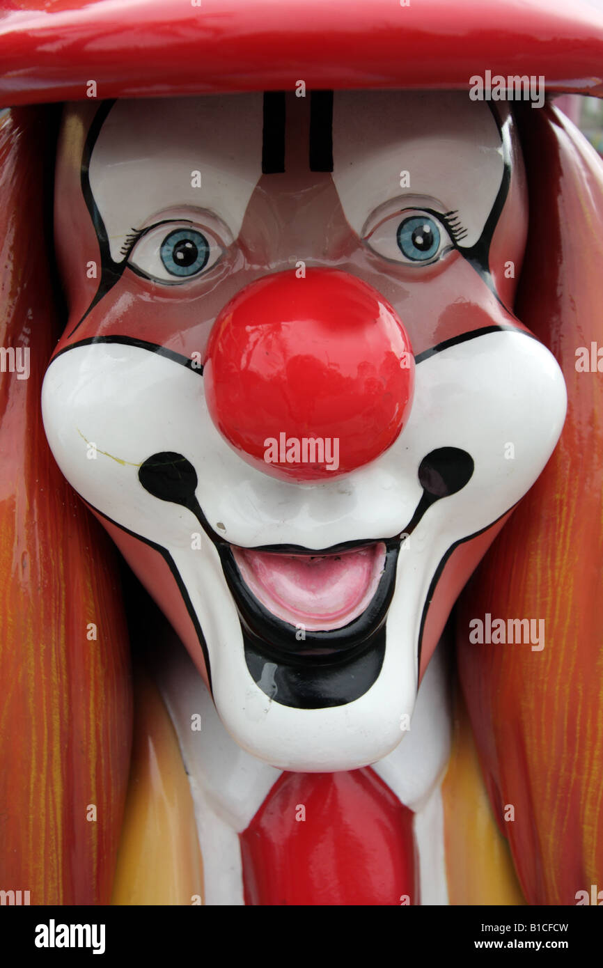 CLOSE UP PORTRAIT OF COLOURFUL CLOWNS FACE VERTICAL BDB10108 Stock ...