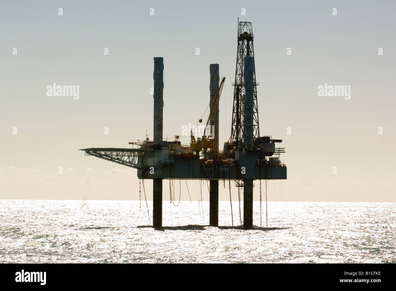 Gulf of Mexico Louisiana USA oil rig in deepwater off coast of ...