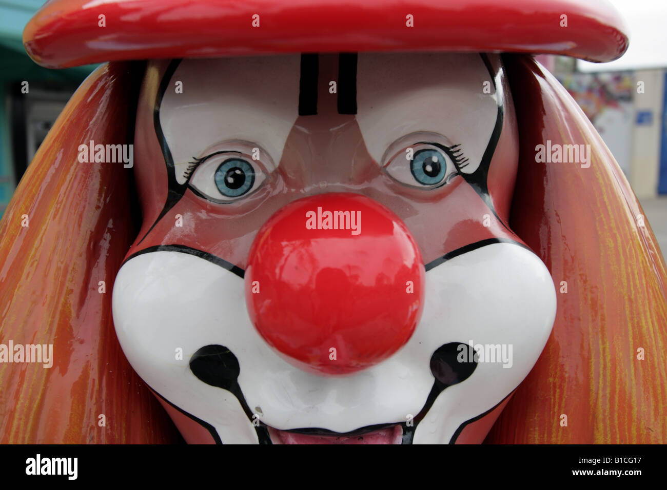 CLOSE UP PORTRAIT OF COLOURFUL CLOWNS FACE HORIZONTAL BDB10107 Stock ...