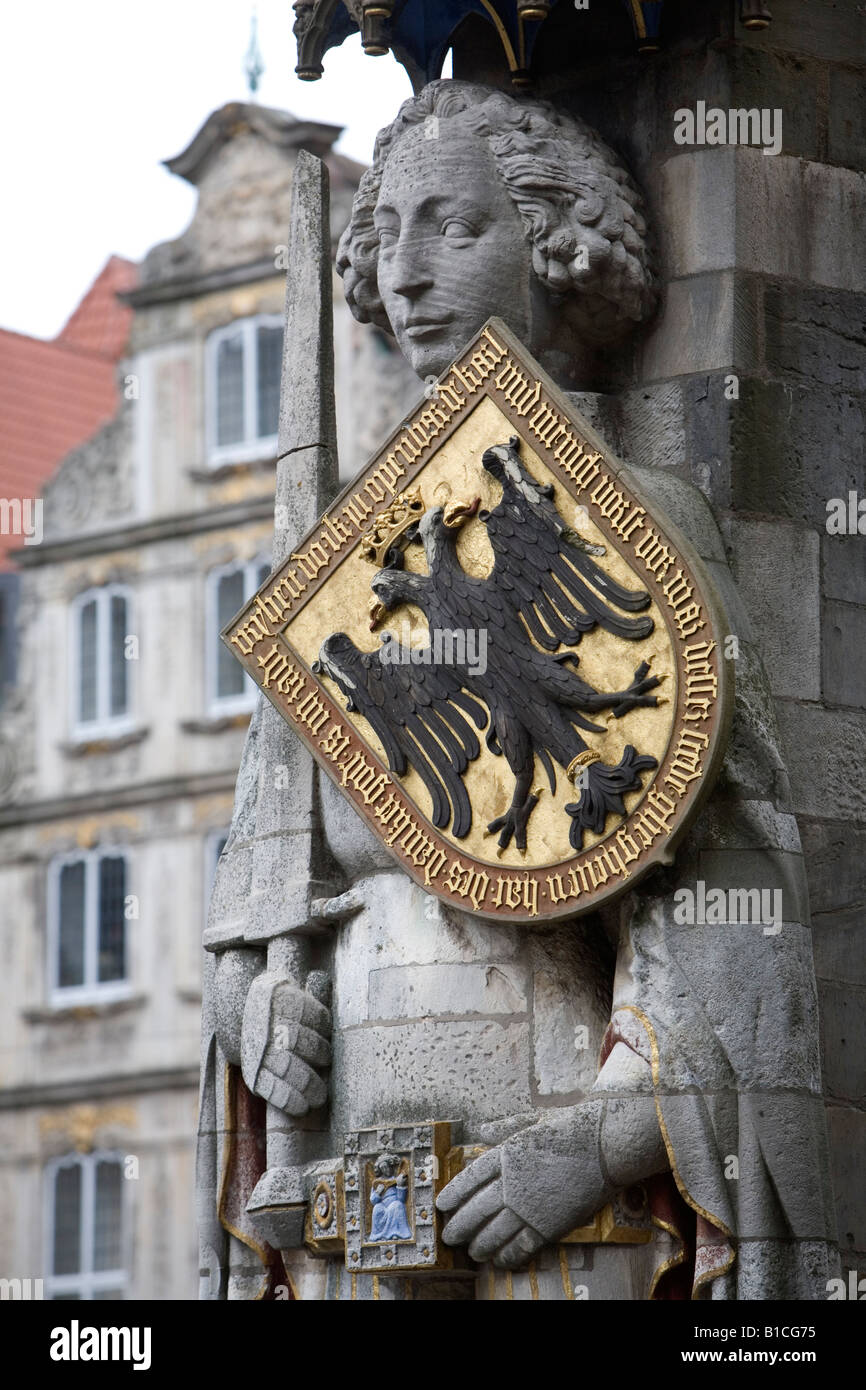 Roland statue of Bremen, northern Germany Stock Photo - Alamy