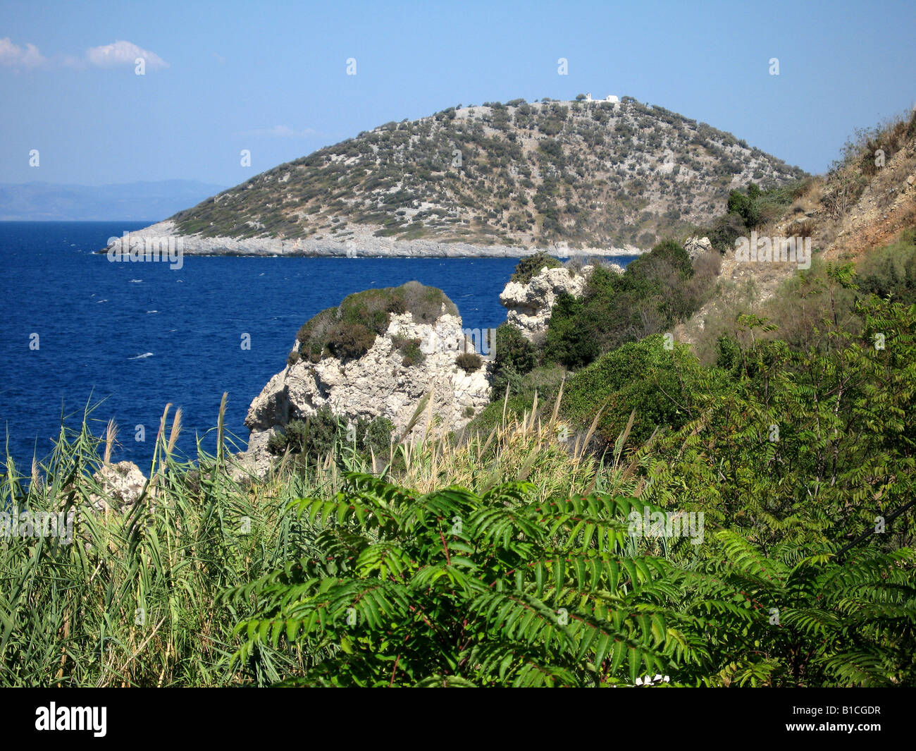 North east coast of the island of Samos in Greece Stock Photo - Alamy