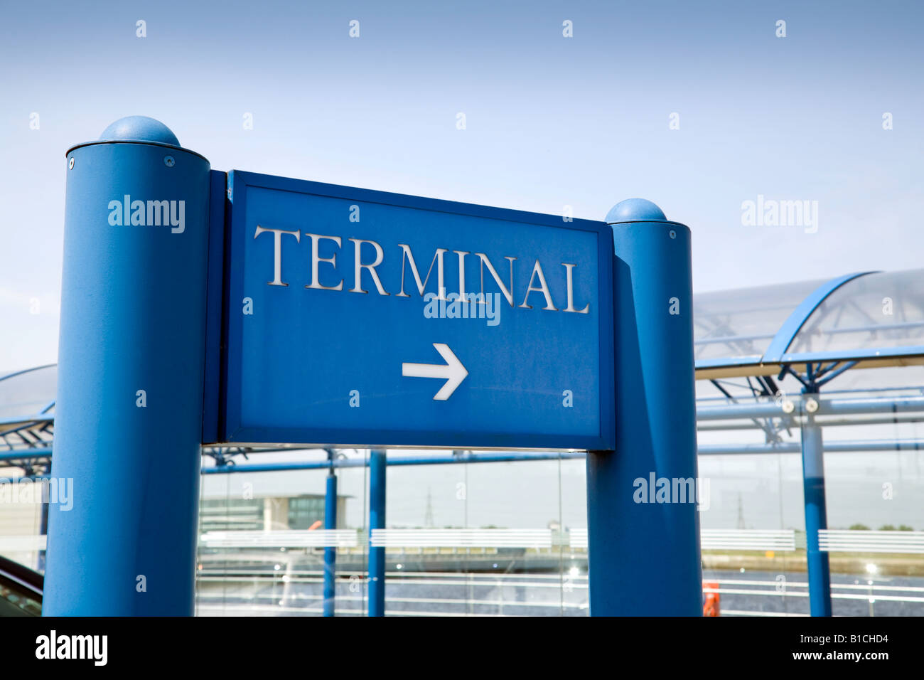 "Terminal" Sign, London City Airport, London, England Stock Photo - Alamy