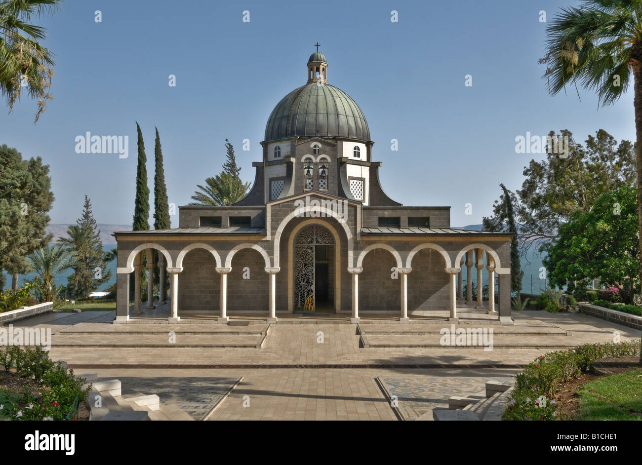 Israel Church Mount Beatitudes Stock Photo - Alamy
