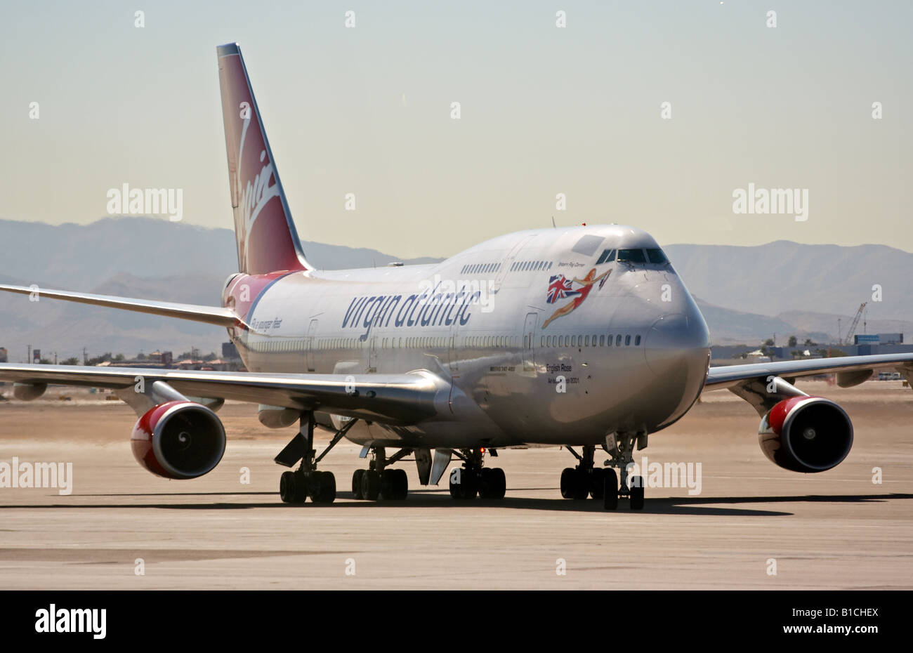 Virgin Atlantic airlines boeing 747 at and airport Stock Photo - Alamy