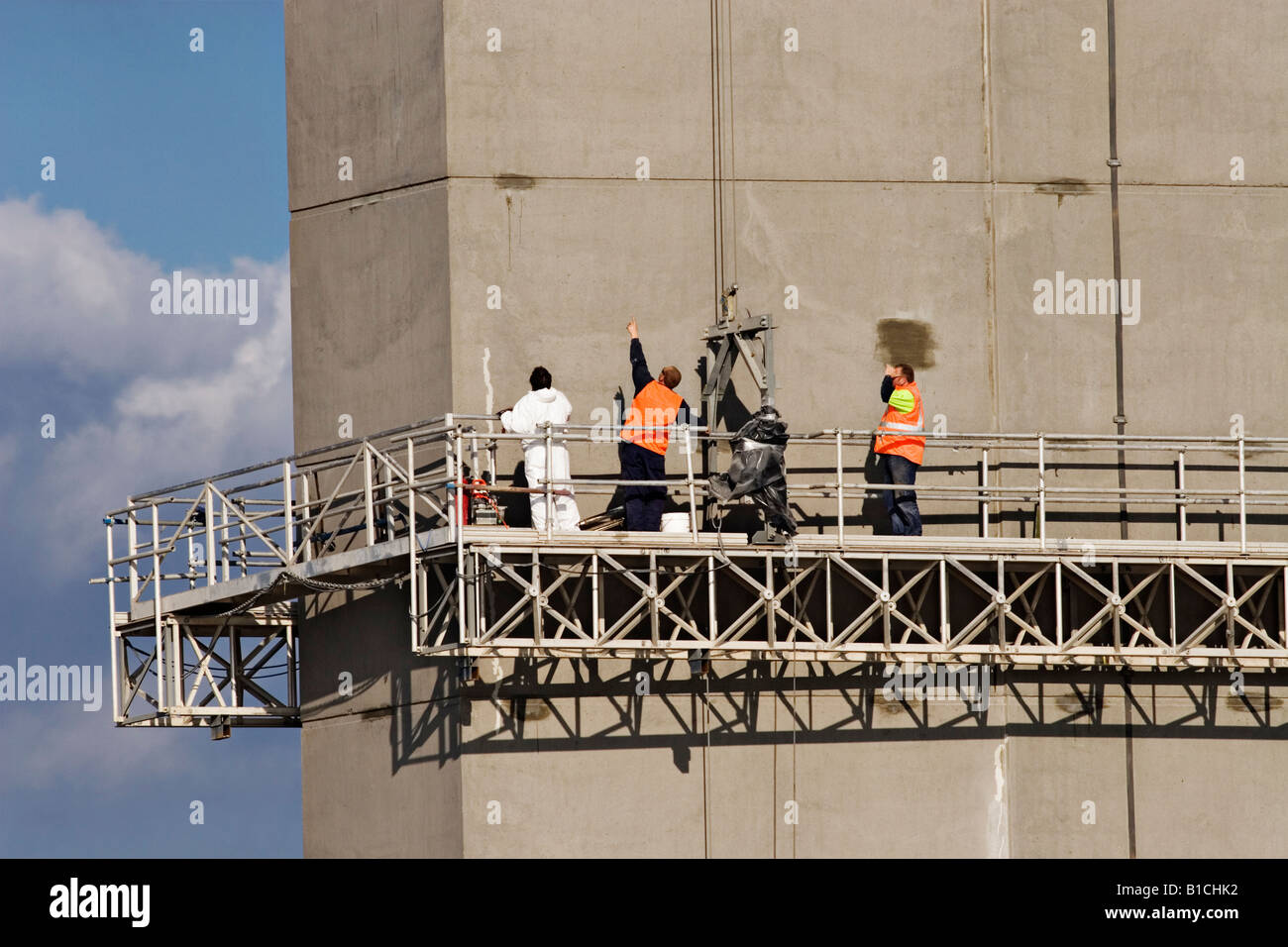 Structures / Bridges. Engineers work high up on a pier of "Melbourne s ...