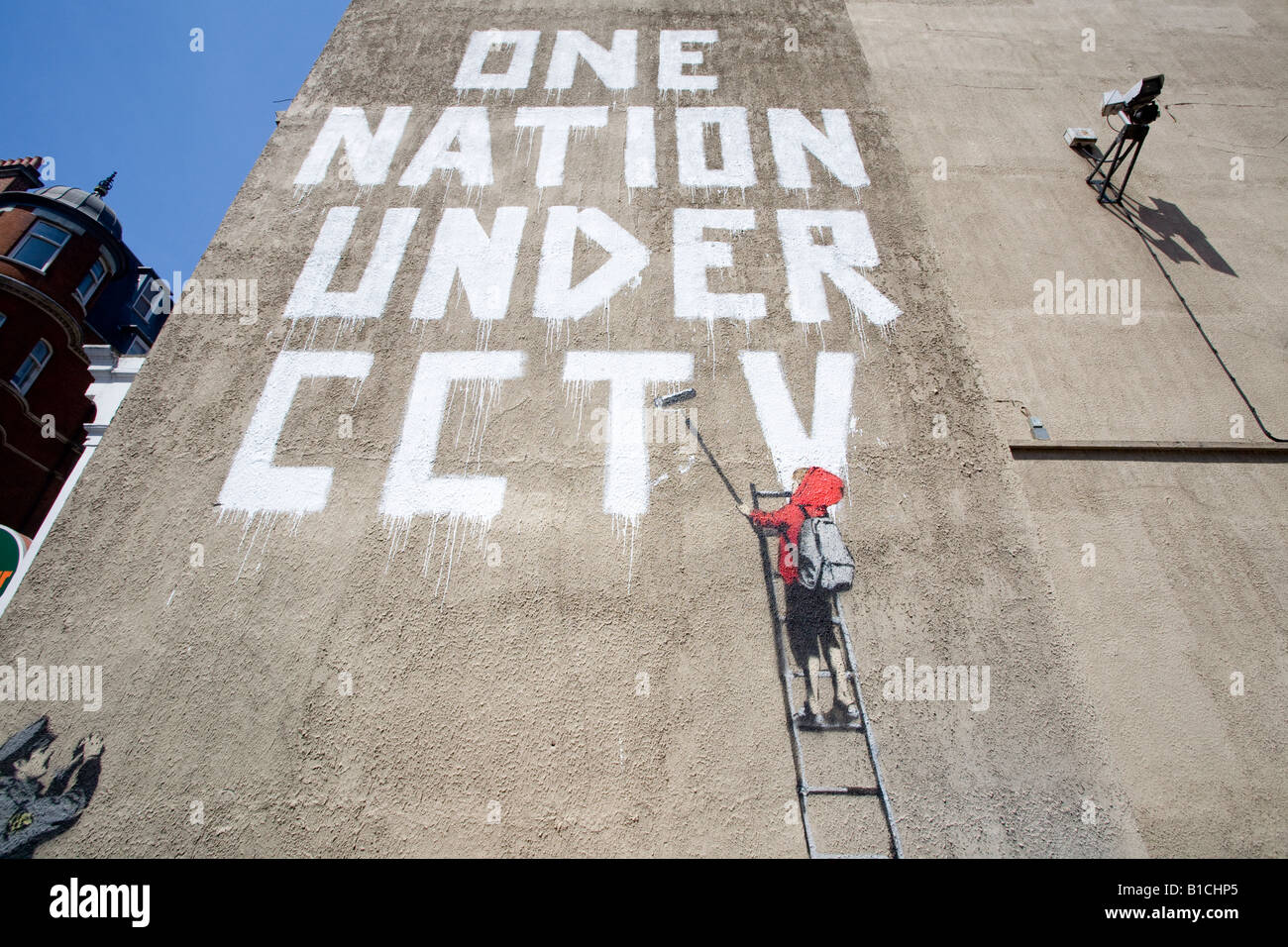 Banksy graffiti cctv hi-res stock photography and images - Alamy