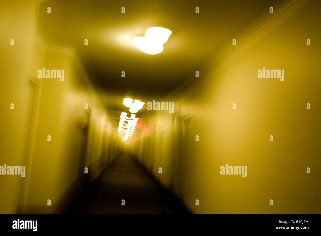 spooky hallway Hotel Pennsylvania Manhattan New York City Stock Photo ...