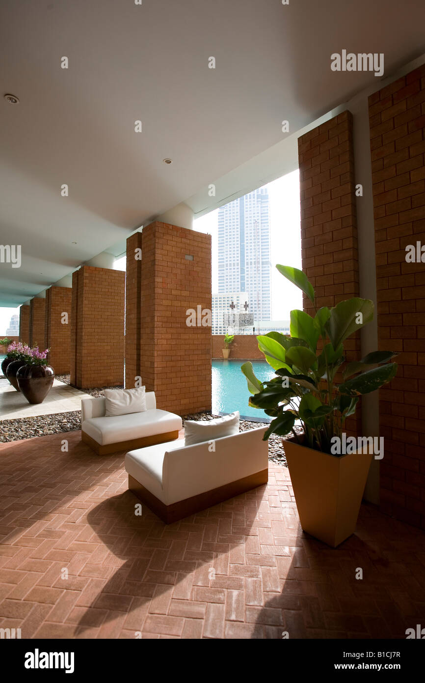 Pool at the Lebua at State Tower Bangkok Thailand Southeast Asia Stock ...