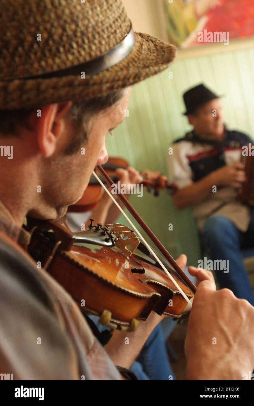 USA Louisiana LA Cajun Country Breaux Bridge Cajun music jam session at ...