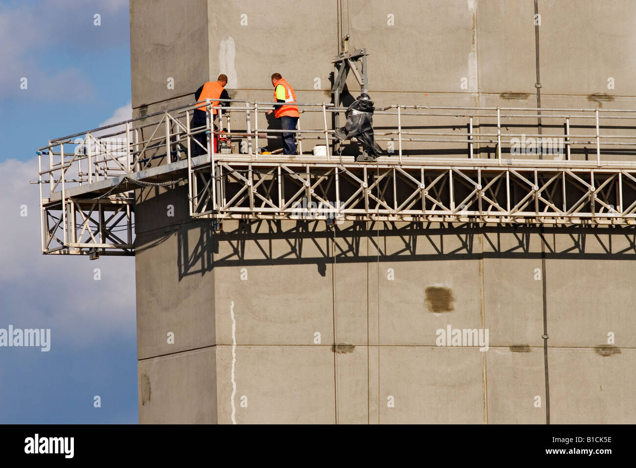 Structures / Bridges. Engineers work high up on a pier of "Melbourne s ...