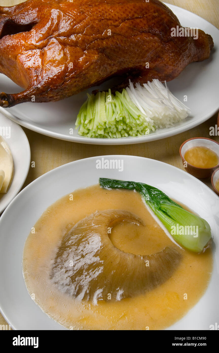 Roasted Pecking duck and shark's fines Stock Photo - Alamy